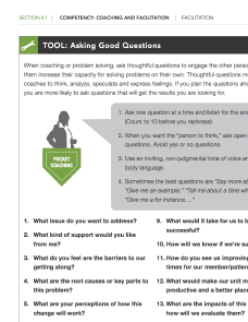 Asking Good Questions | Labor Management Partnership