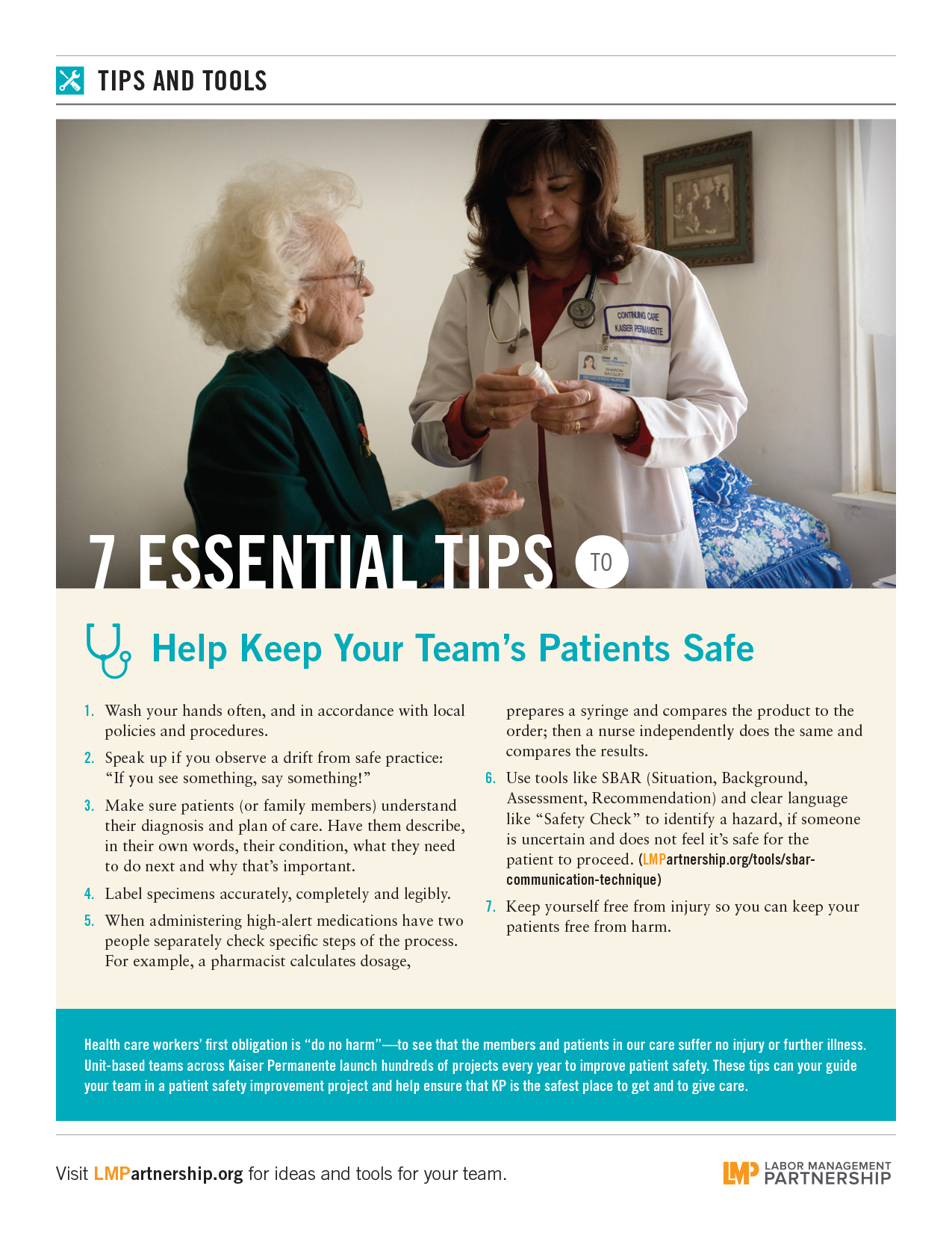 7 Essential Tips to Help Keep Patients Safe | Labor Management Partnership