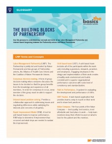 Glossary: The Building Blocks of Partnership | Labor Management Partnership