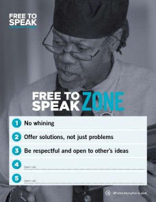 Free to Speak Zone Poster | Labor Management Partnership
