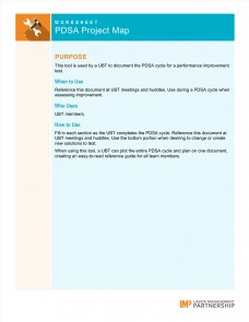 PDSA Project Map | Labor Management Partnership
